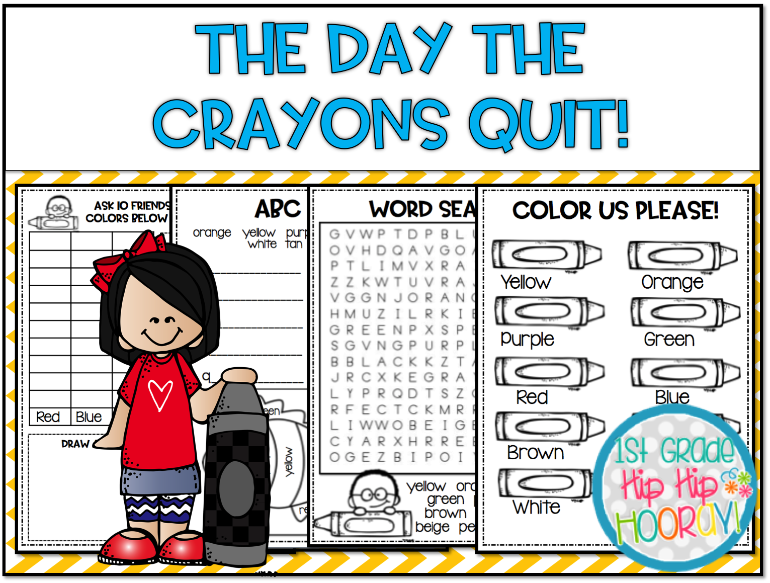 1st Grade Hip Hip Hooray!: The Day the Crayons Quit...Book Companion ...