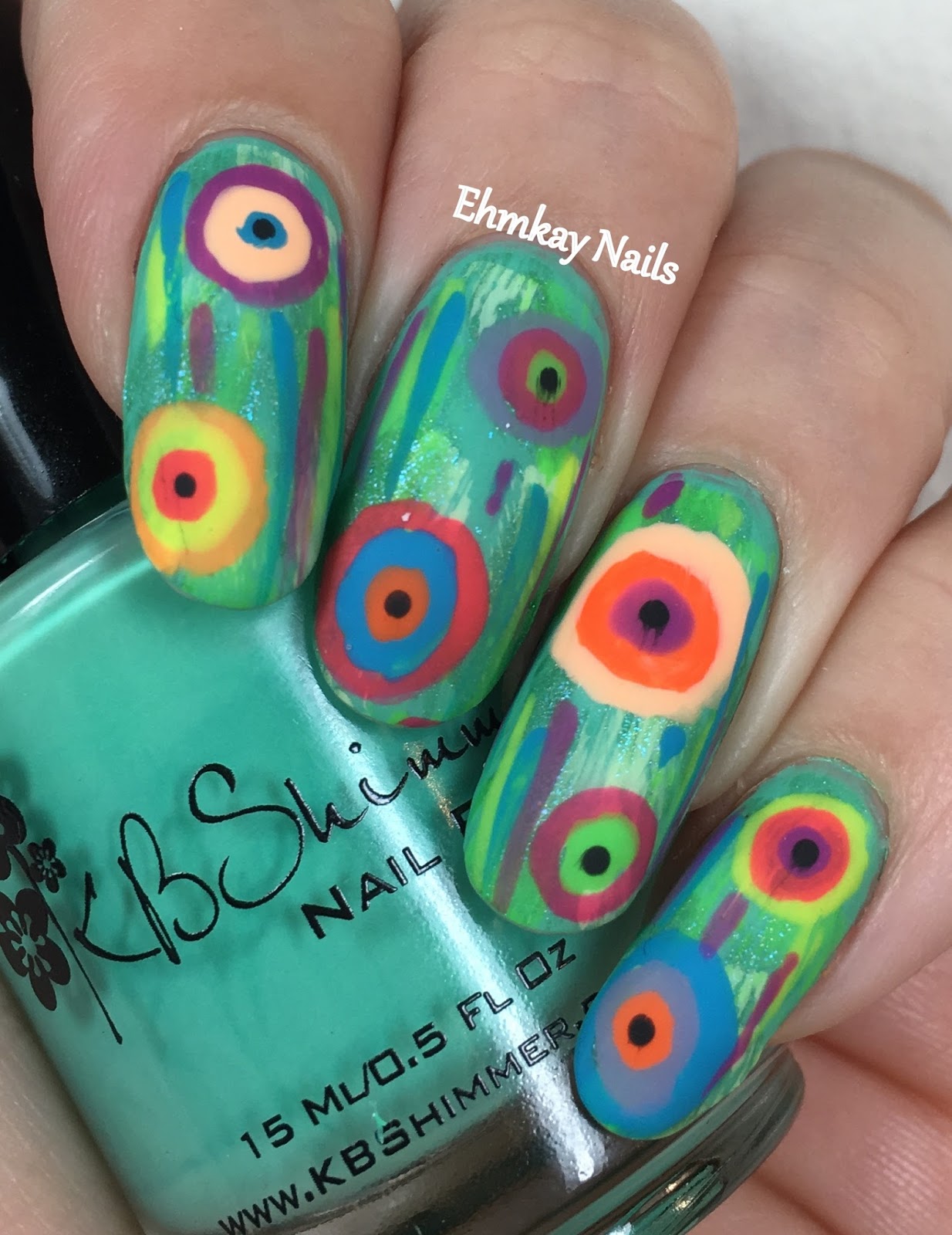 ehmkay nails: Inspired by a Tissue Box? Abstract Dots and Floral Nail ...