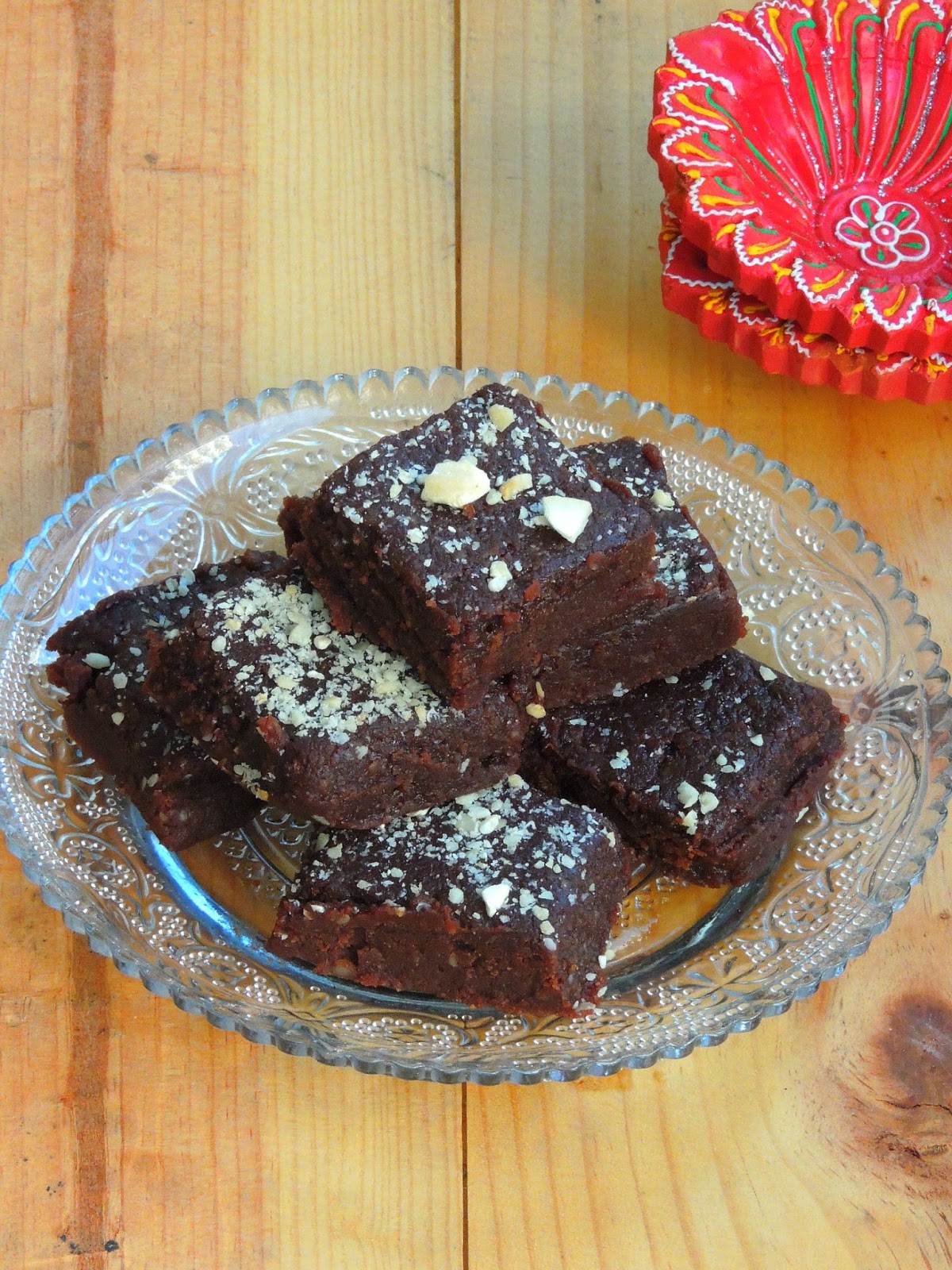 Priya's Versatile Recipes: Paneer Chocolate Burfi/Chocolate Kalakand