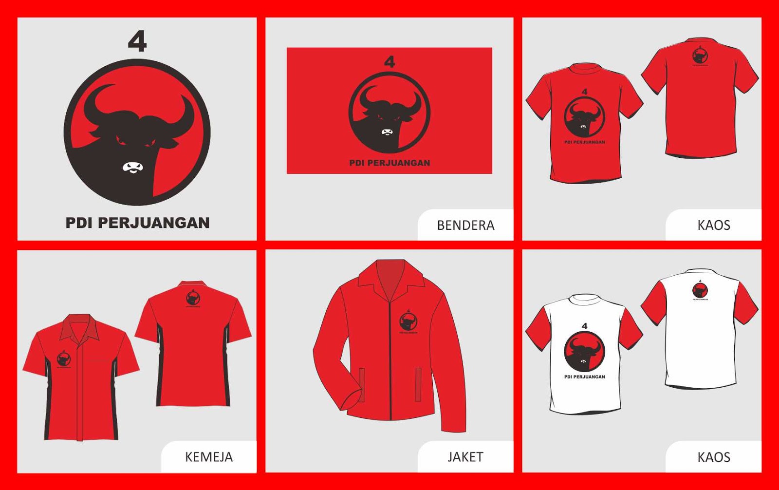 Pusat Atribut Parpol Murah: Pusat Atribut Kampanye PDI-P Murah