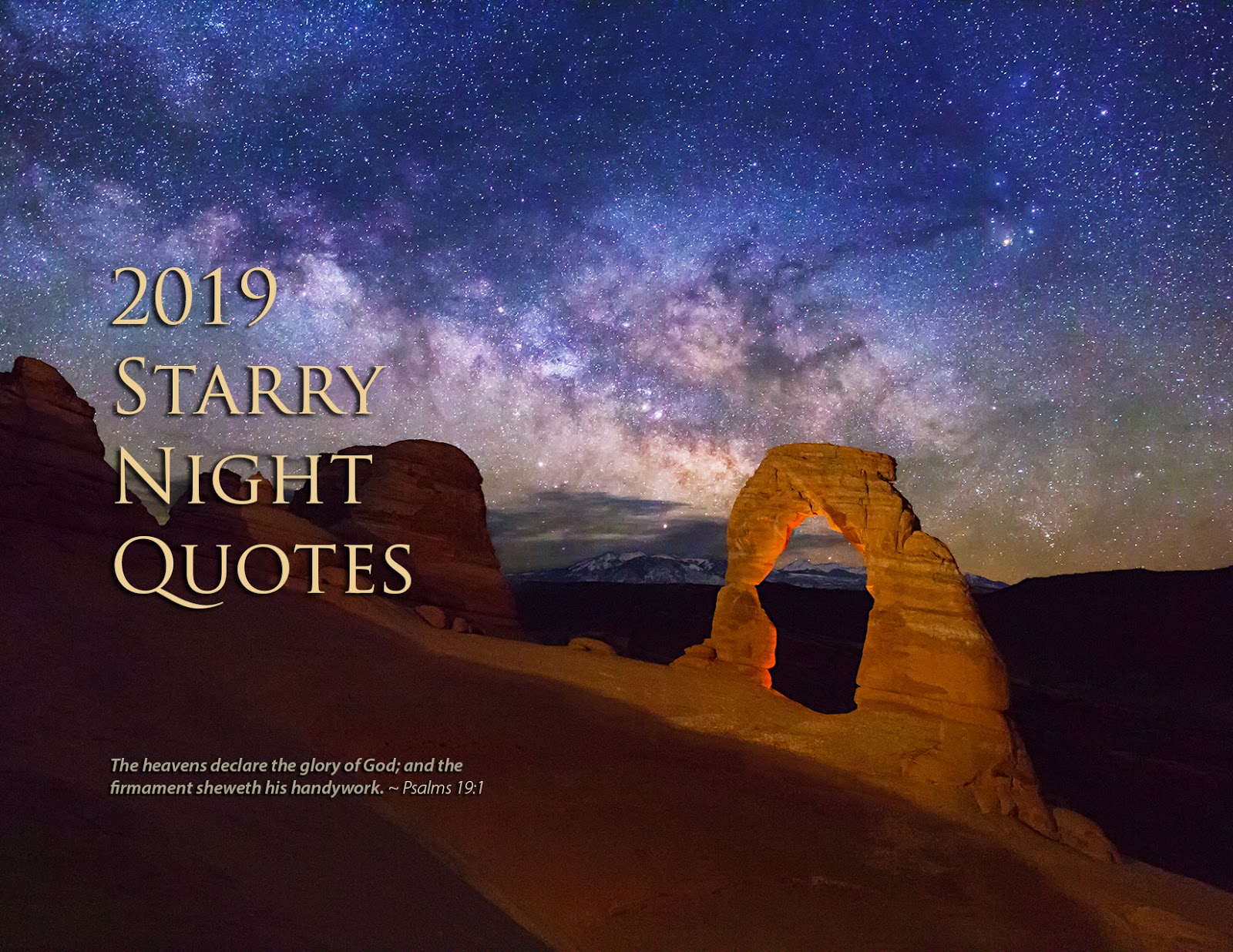 Into The Night Photography: 'Starry Night Quotes' 2019 Wall Calendar