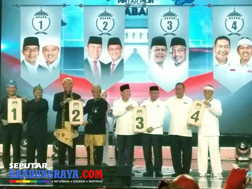 Inilah Nomor Urut Pasangan Calon Pilgub Jabar 2018