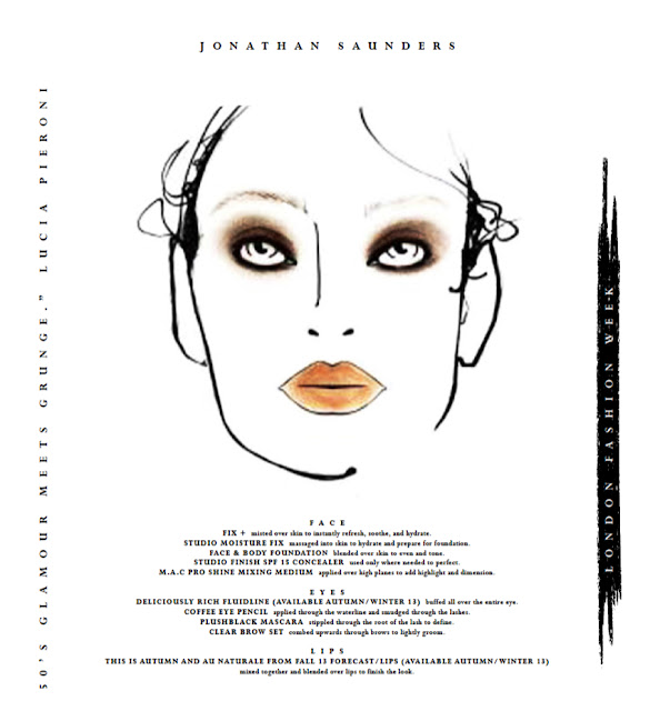 MAC London AW'13 Daily Face Chart For February 17th - The Shades Of U