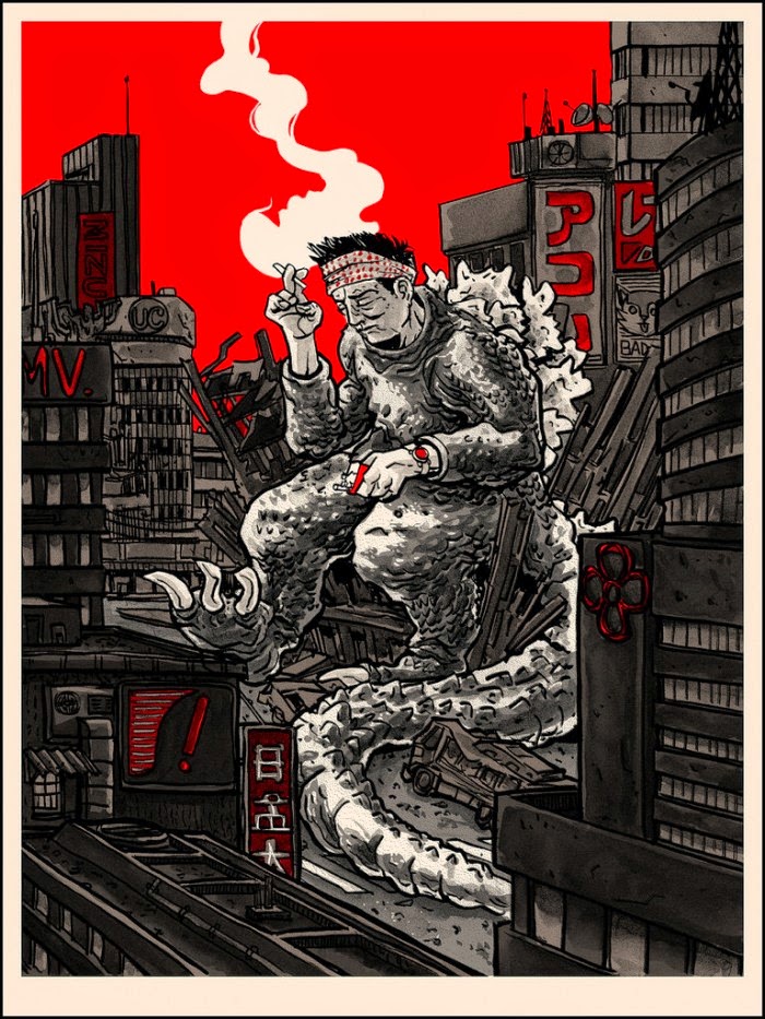 INSIDE THE ROCK POSTER FRAME BLOG: Tim Doyle Gojira Vs. The Smoke ...