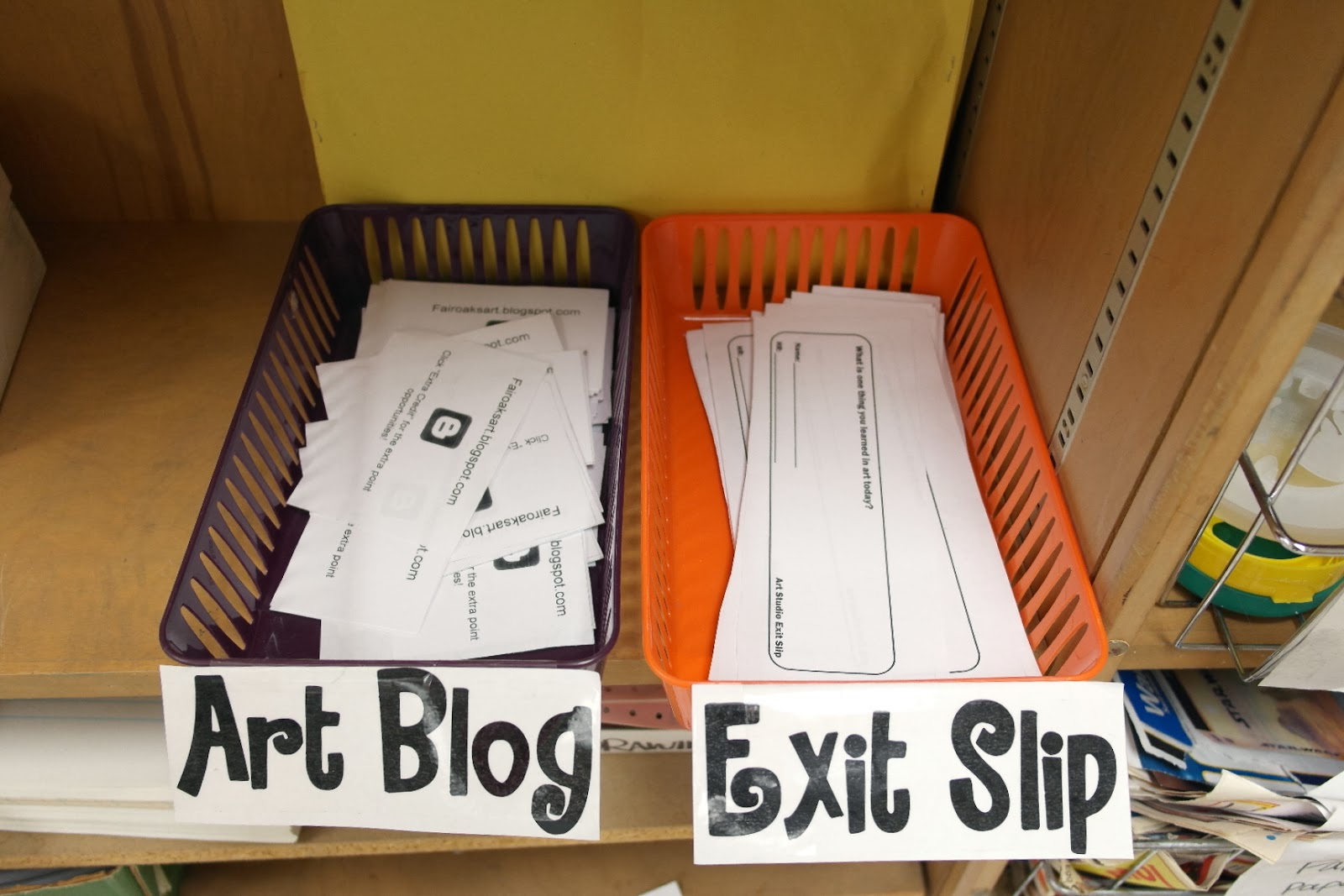 Mrs. Kormos's Art Class: EXIT SLIP