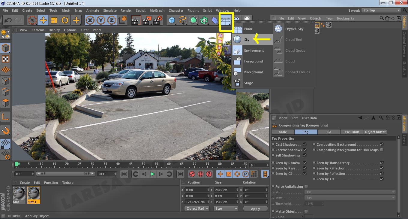 Menggabungkan Foto Dengan Obyek 3 Dimensi Menggunakan Cinema 4D - OREKOREK