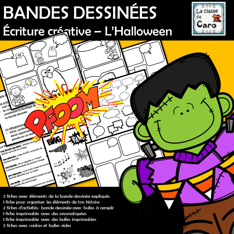 la classe de caro.: BANDES DESSINÉES Écriture créative – L’Halloween