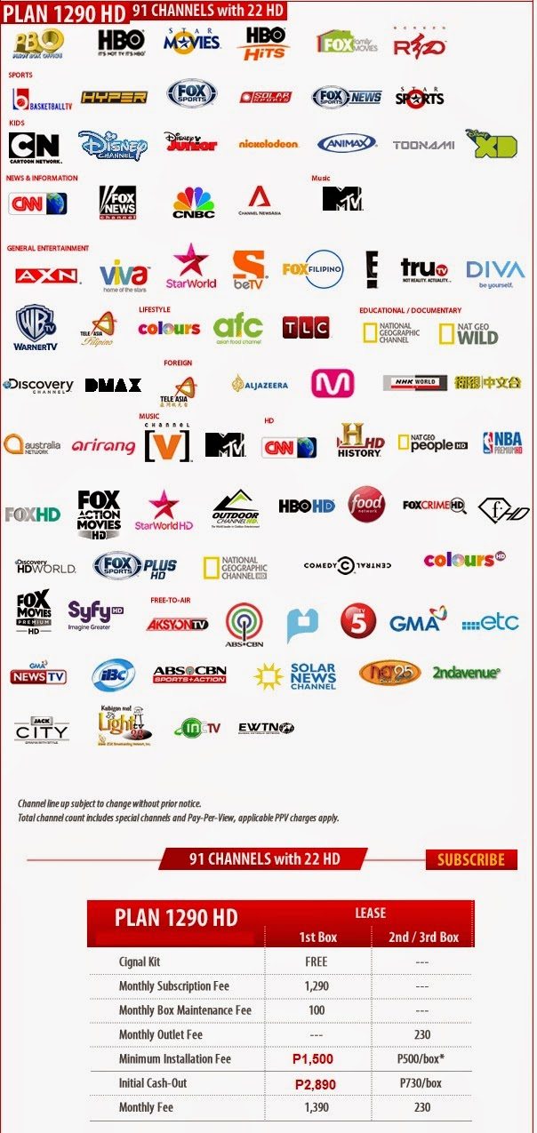 Cignal Tv Tarlac: Cignal Postpaid Plans