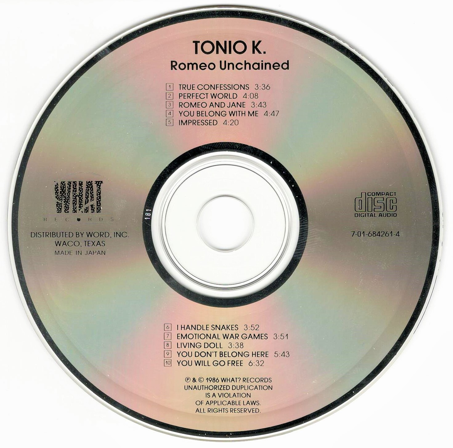 Rugged Music: Tonio K. "Romeo Unchained"