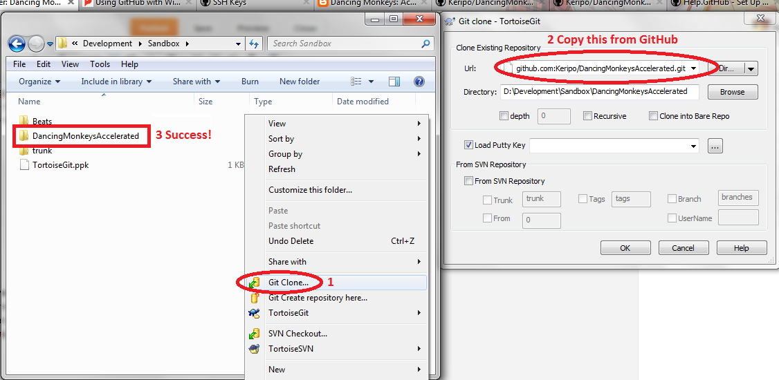 Dancing Monkeys: Accelerated: Git for Windows with TortoiseGit and GitHub