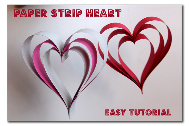 Be Different...Act Normal: Paper Strip Hearts [DIY Valentine Decorations]