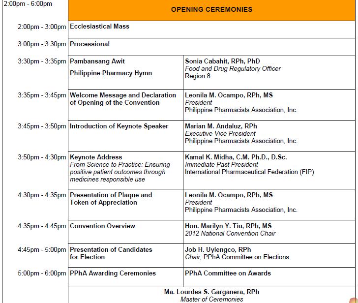 Government and Taxes: PH Pharmacists 4: PPhA Convention 2012, Day 1