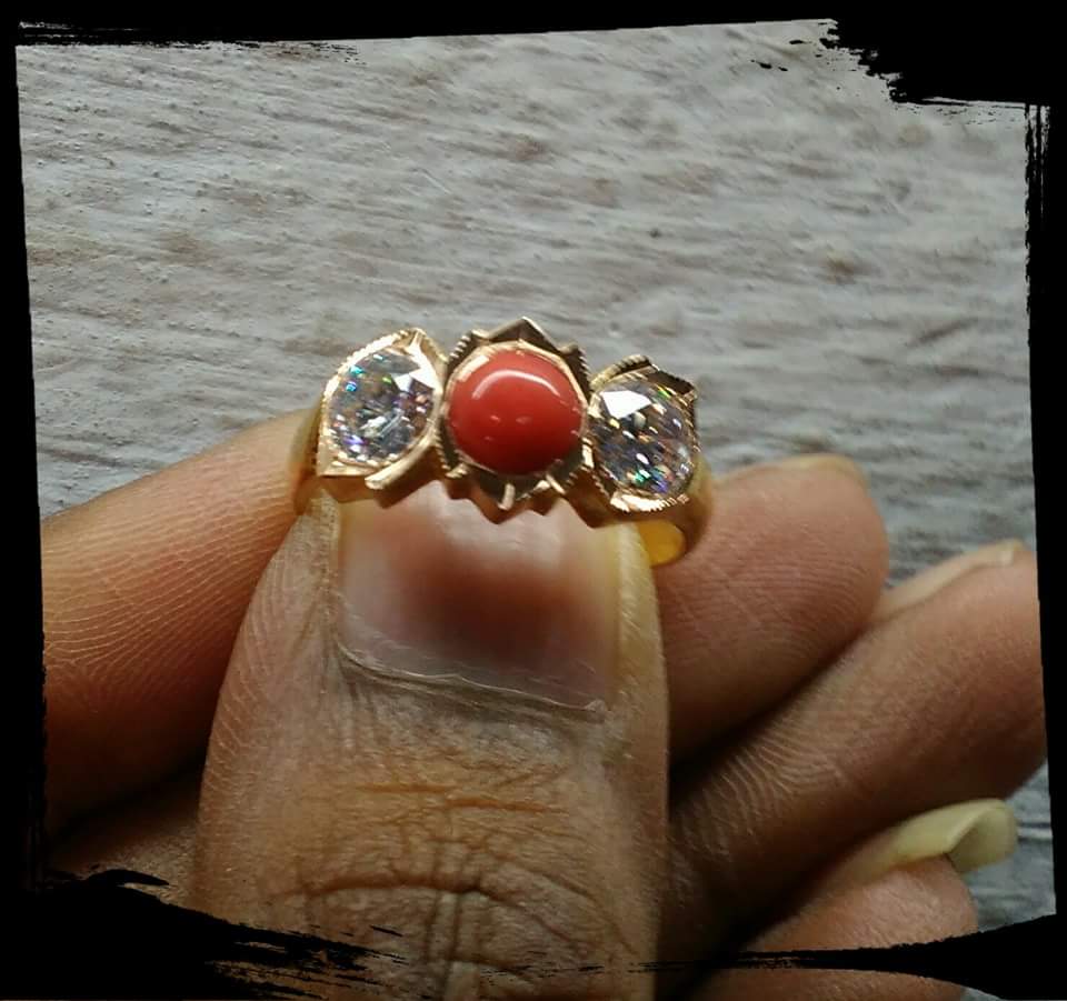 916 jewellery || Rings: Coral Ring Designs - పగడం ఉంగరాల డిజైన్స్