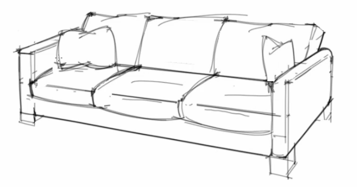ID render: How to draw a sofa that looks comfortable