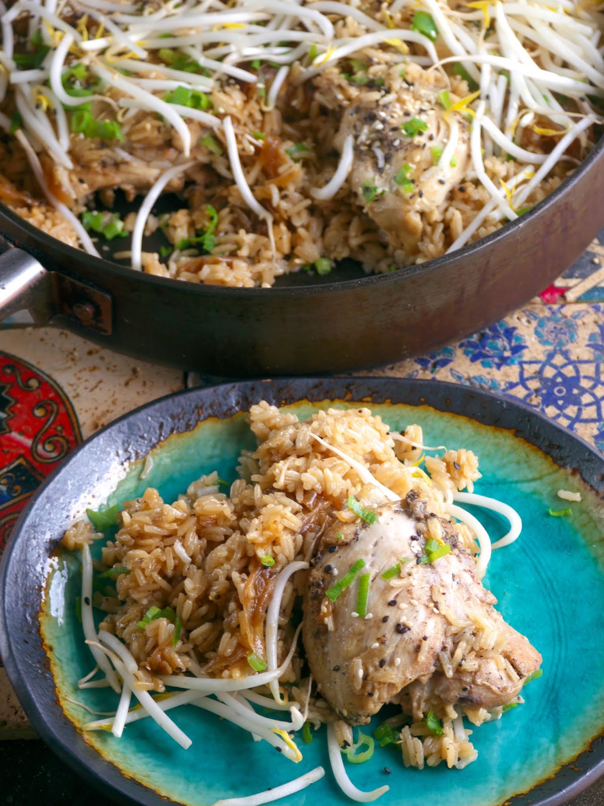 One-pot Filipino Adobo chicken with rice