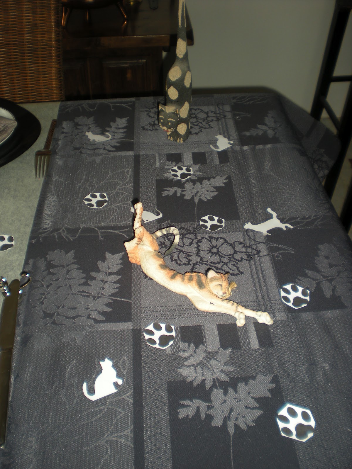Déco de table à thèmes: Déco de table thème "Le Chat"