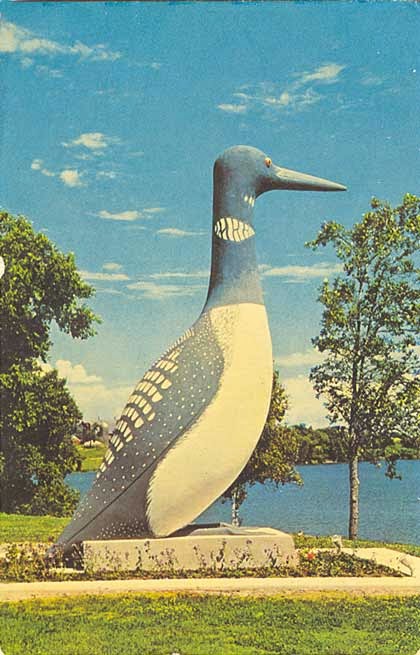 *Postcard Gems: Minnesota Loon Statue
