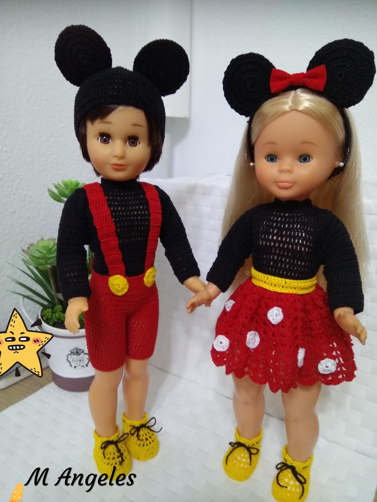 Manualidades con Angi: Nancy y Lucas disfrazados de Minnie y Mickey