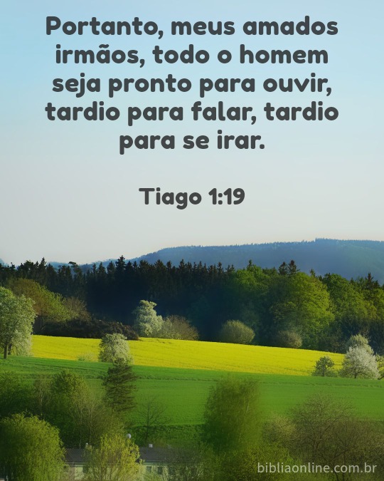 PALAVRA DE HOJE: Tiago 1:19