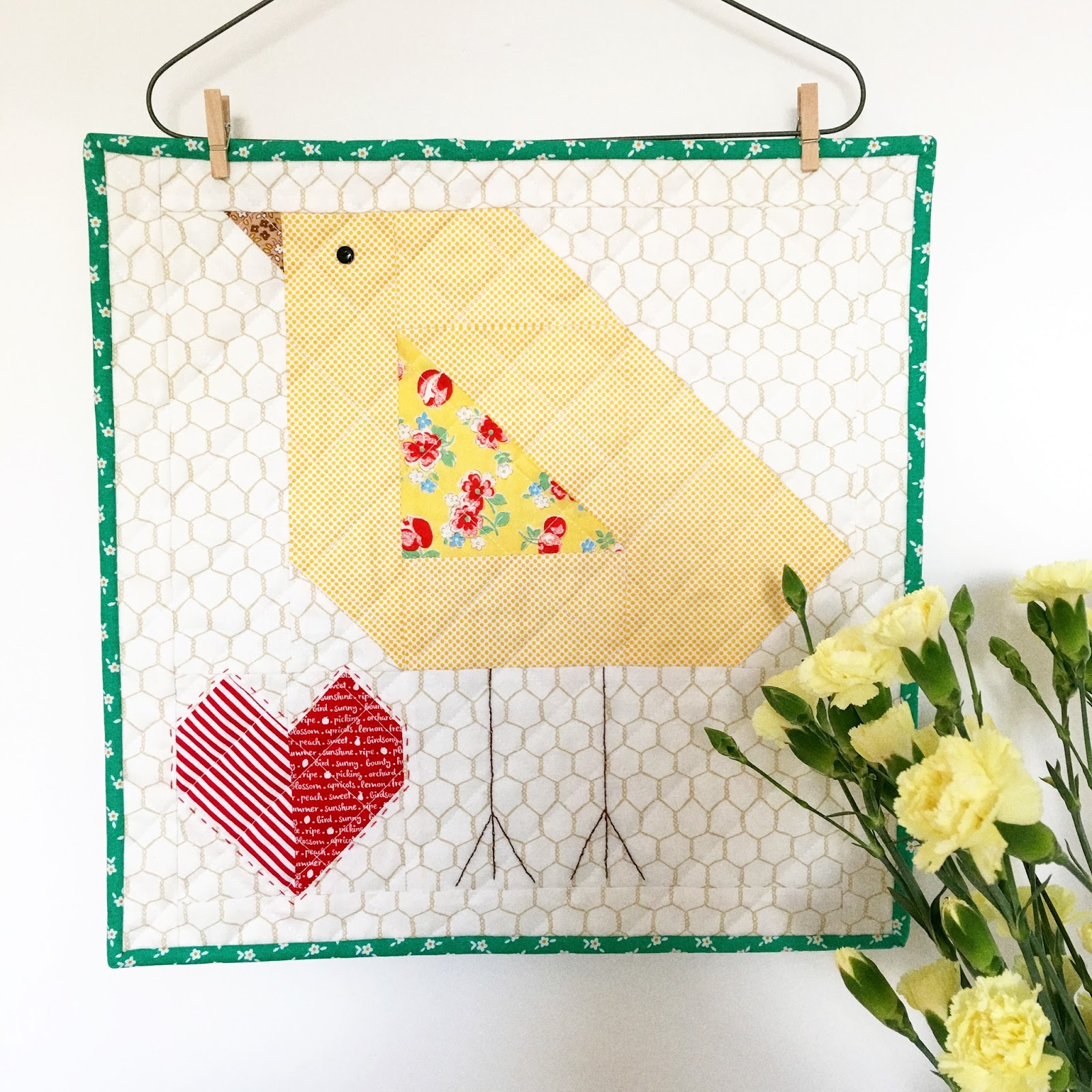 Farm Girl Vintage ~ Baby Chick Mini Quilt | A Little Happy Place