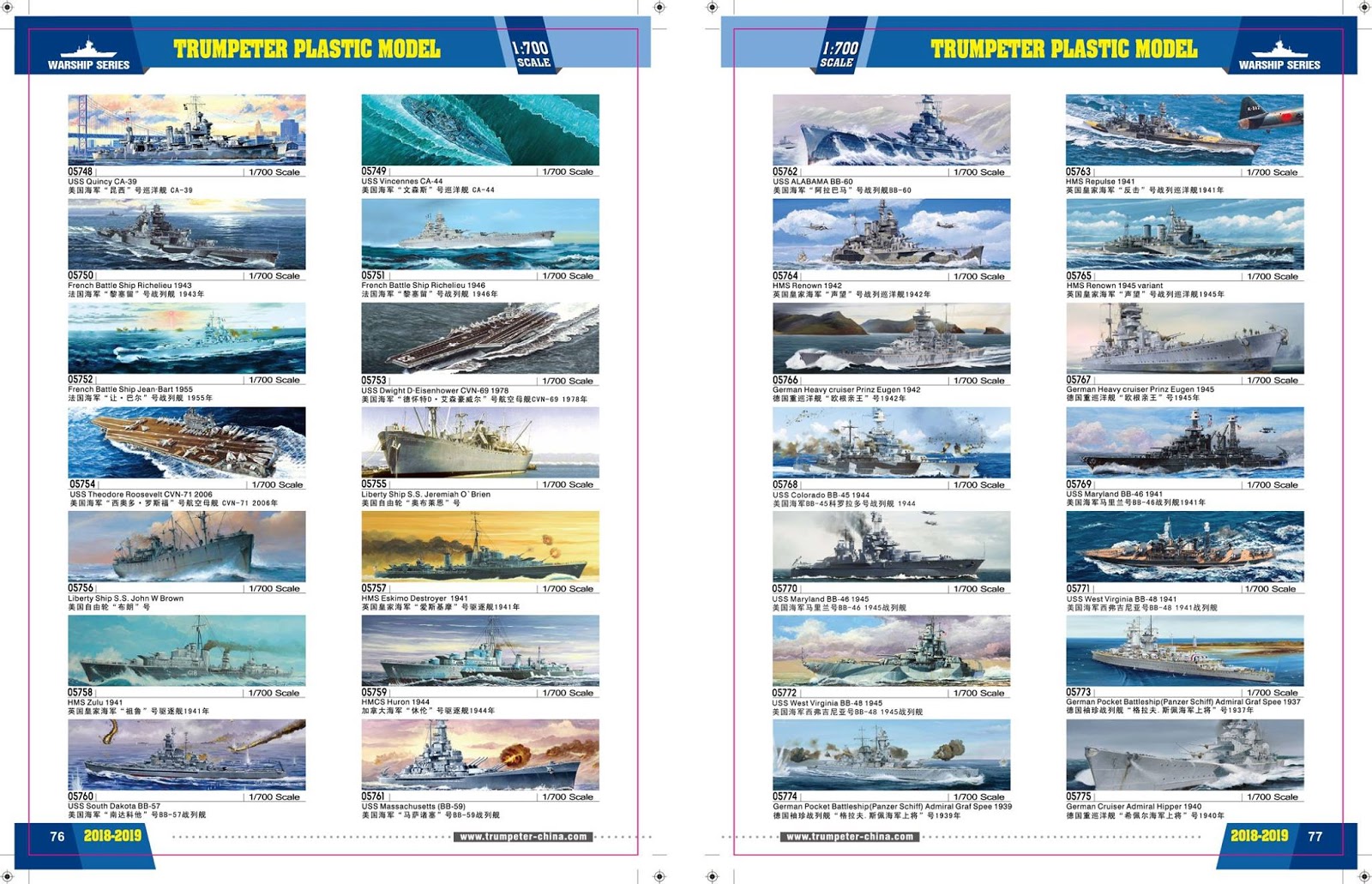 The Modelling News: Trumpeter’s Catalogue & new items of 2018 - 2019