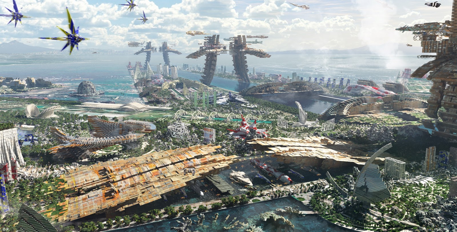 Xandar City Concept Art by Oliver Pron : r/ImaginaryCityscapes