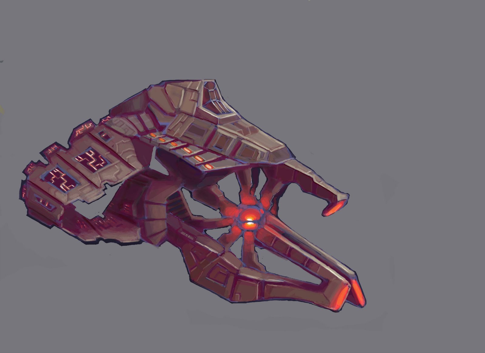 Alien spacecraft concept I'm working on...[x-post from r/conceptart ...