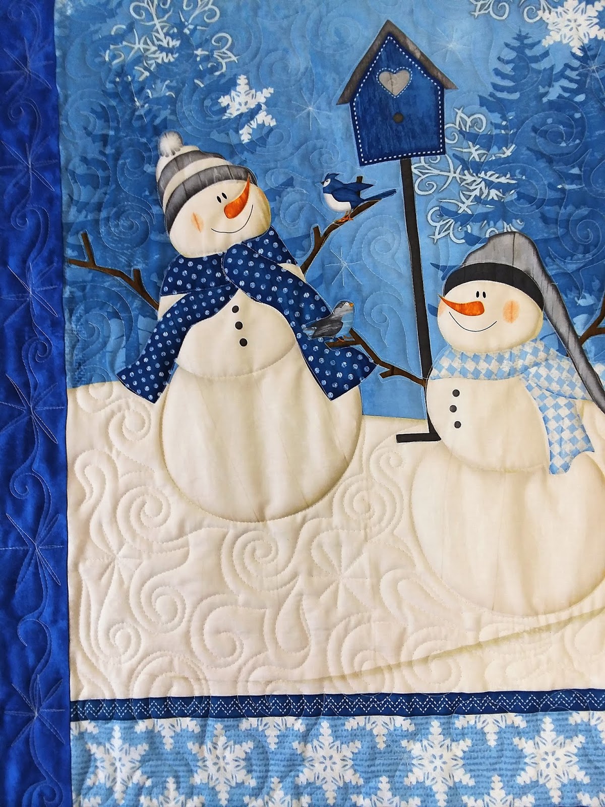 Down To Sew: Welcome Winter! Snowman panel