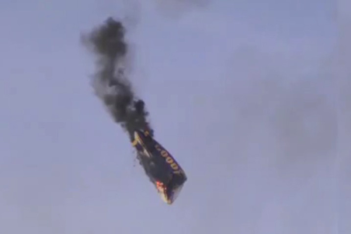 Goodyear Blimp EXPLODES over Germany...Kills Hero Pilot!!!!!
