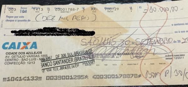 José Edson Mendonça da Silva: Edson Mendonça dá Cheques sem Fundos