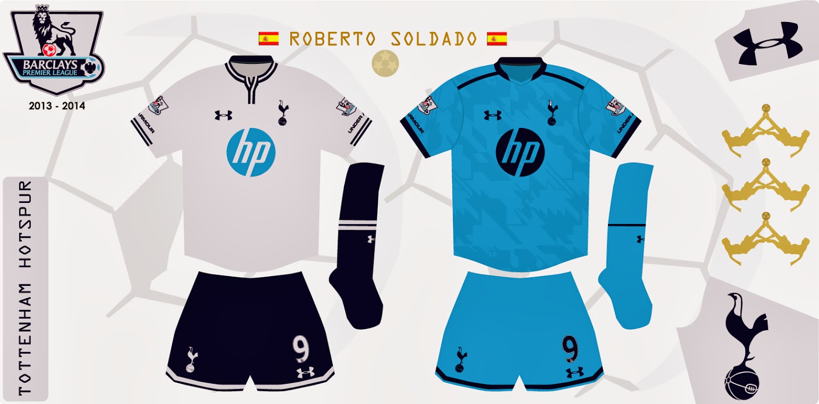 Design Futbol Kits: Tottenham Hotspur 2013 - 2014 (Premier League)