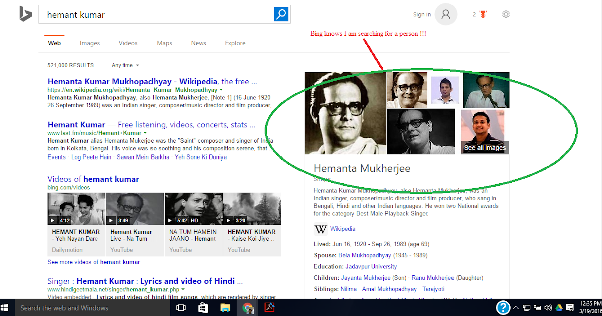 Hemant's Blogs: People Search Filters Missing in Bing Search