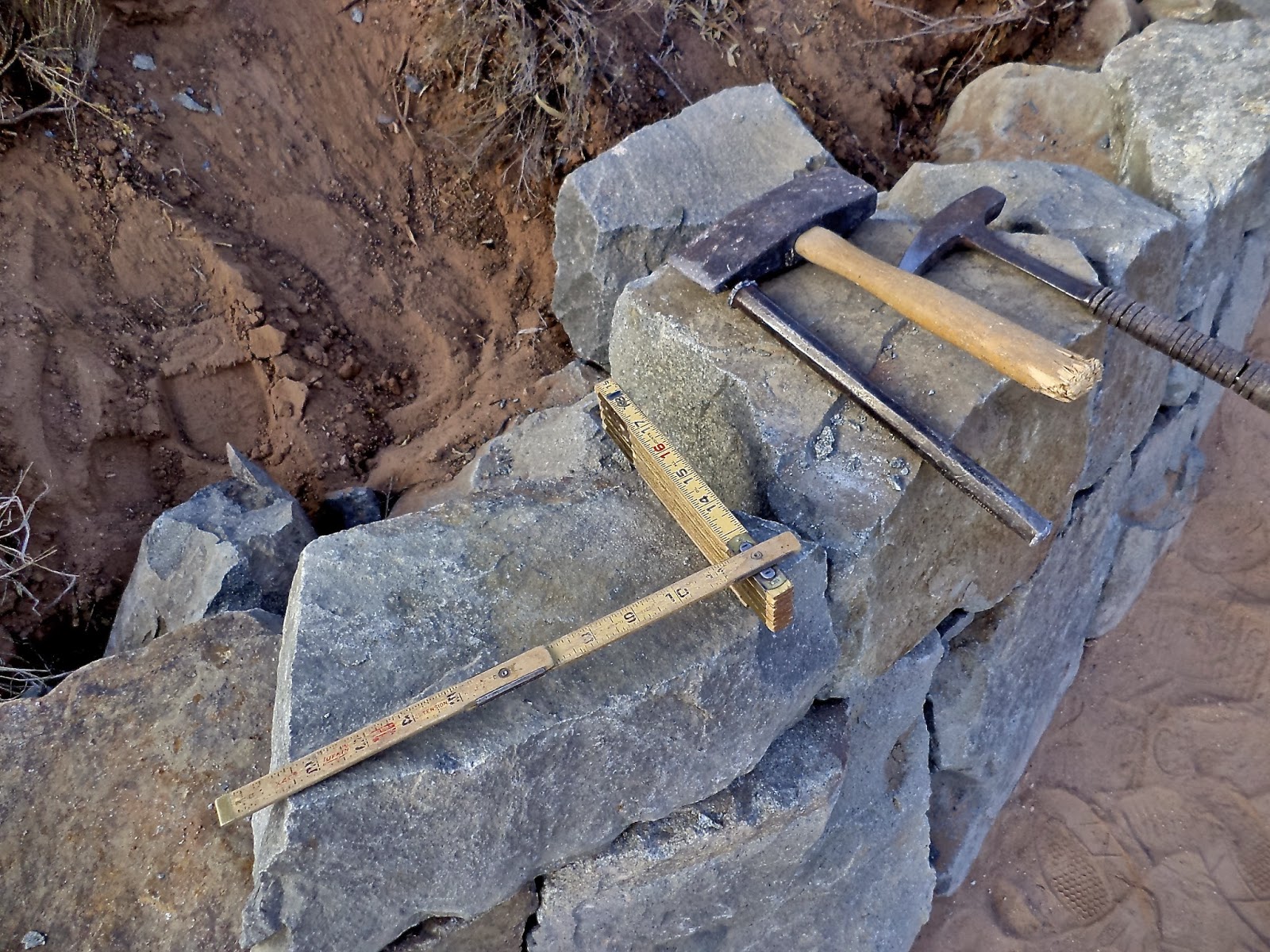Alt. Build Blog: Tips On Building Dry Stack Stone Walls #1: Project, Tools