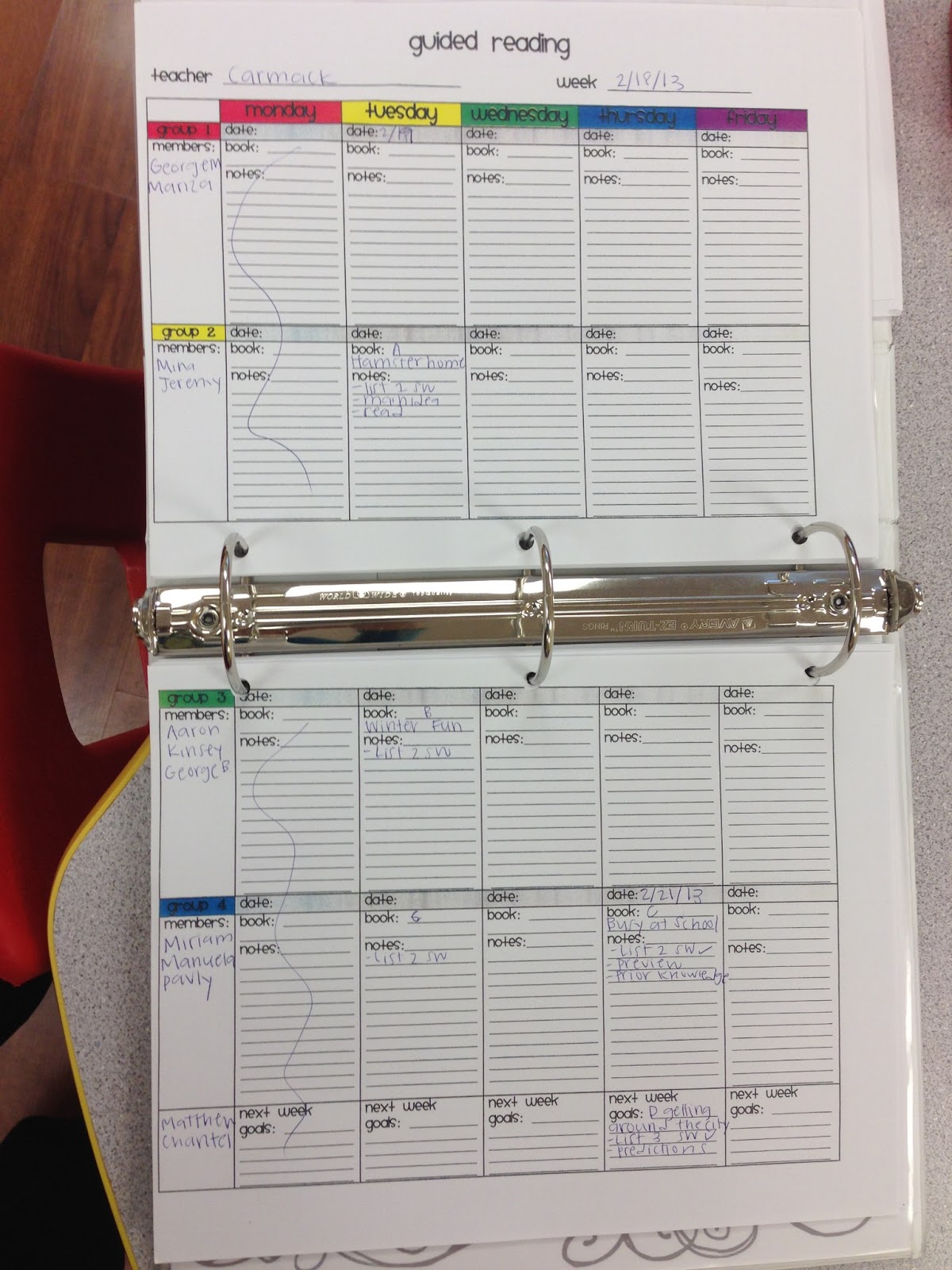 K-3 Connection: My New Guided Reading Binder