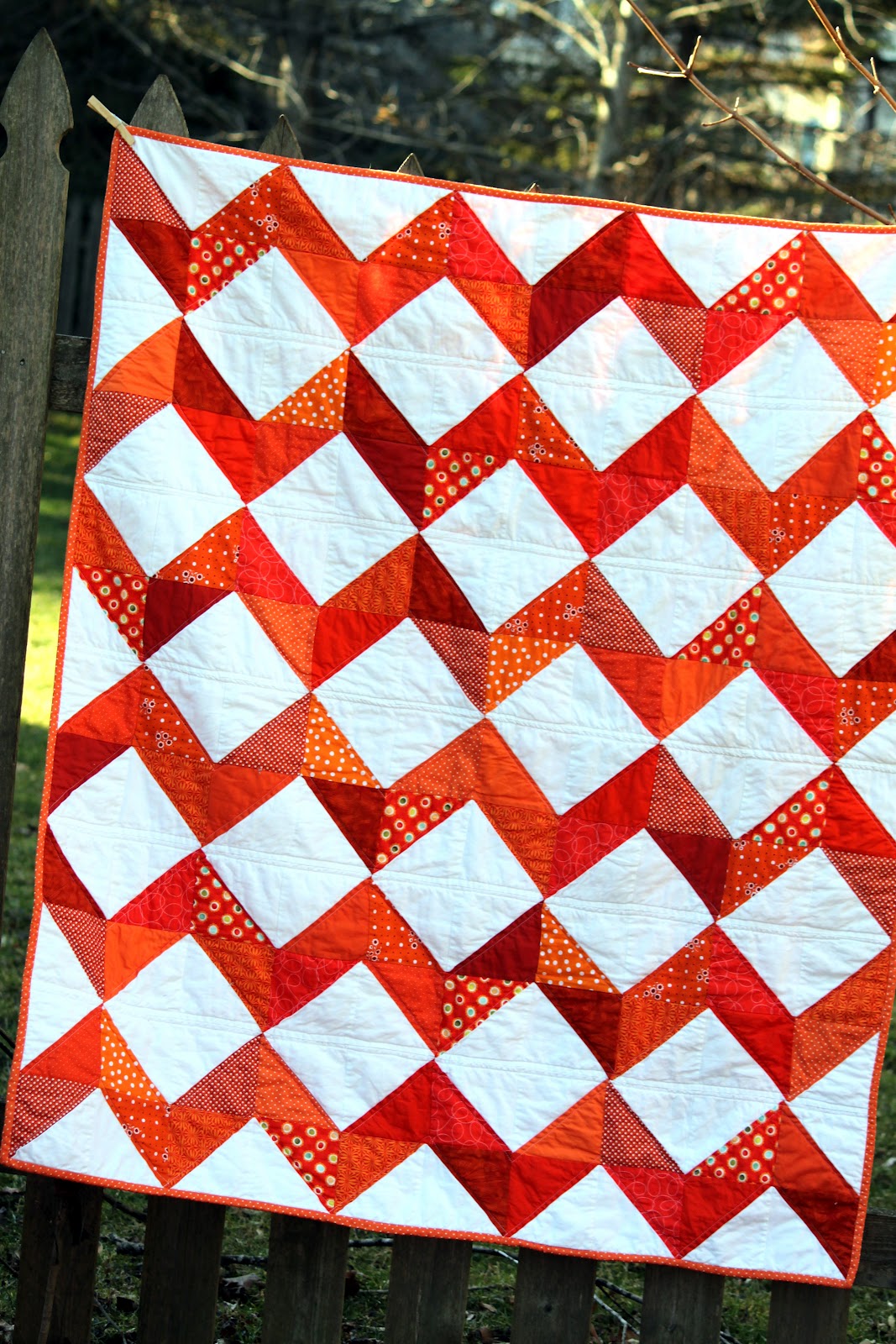 From Grandma with Love ~ Orange Chevron Quilt - The Cottage Mama