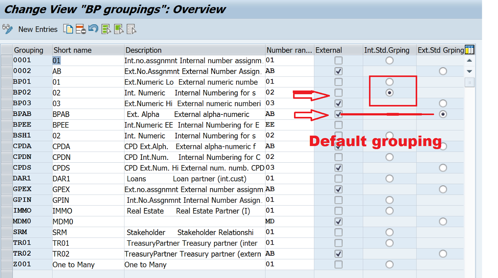 SAP S/4 - OnPrem and Cloud Resources: ERA21101 -Business Partner Grouping