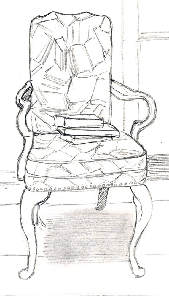 InkTracks: books on the bookprint chair