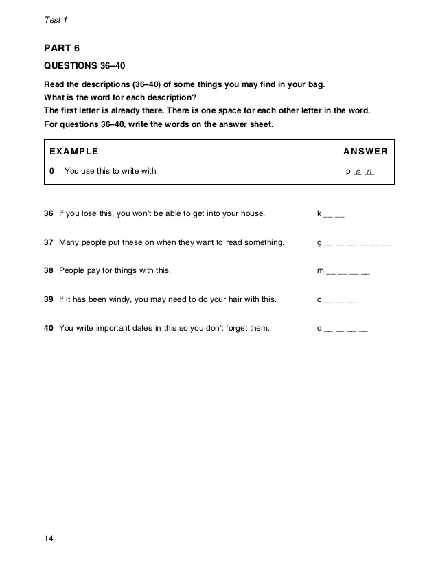 International Education Professional Blog: KET Reading and Writing Guide