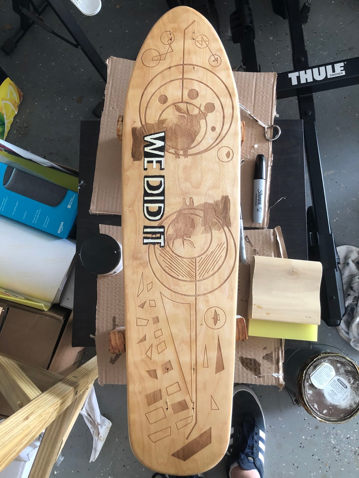 ATEC-FAB UTDallas : Ryland Smith Week 12 Laser Engrave Skateboard