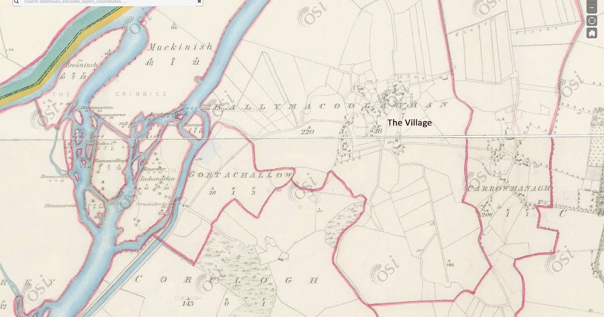 Lusmagh, County Offaly, Ireland: The Village: THEN and NOW
