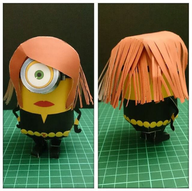 Black Widow Avenger Minion Papercraft | Papercraft Paradise ...