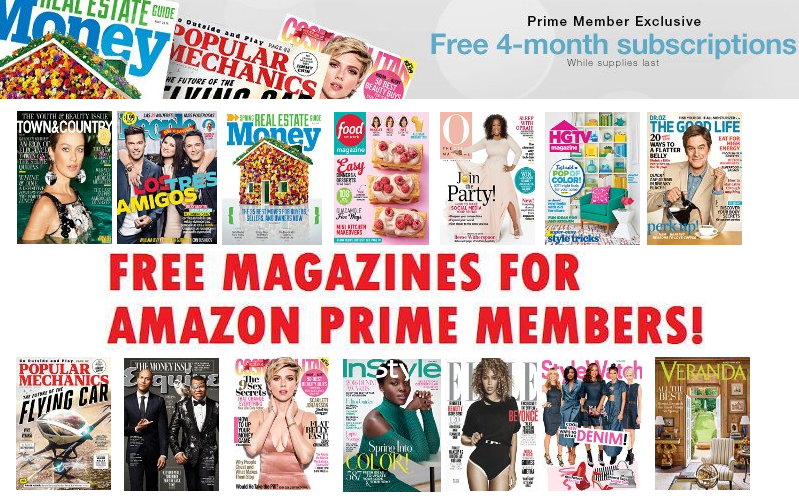 NEW OFFER! 14 Free 4-Month Magazine Subscriptions for Amazon Prime ...
