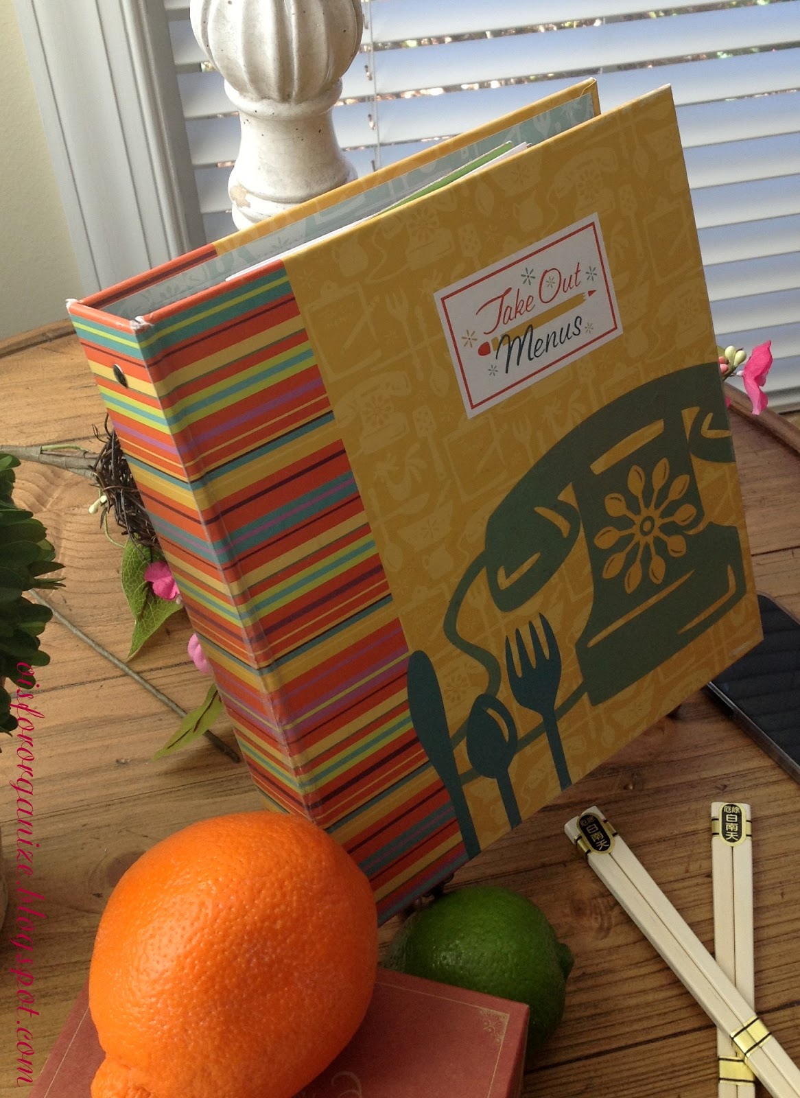 O is for Organize.: Take Out Menus