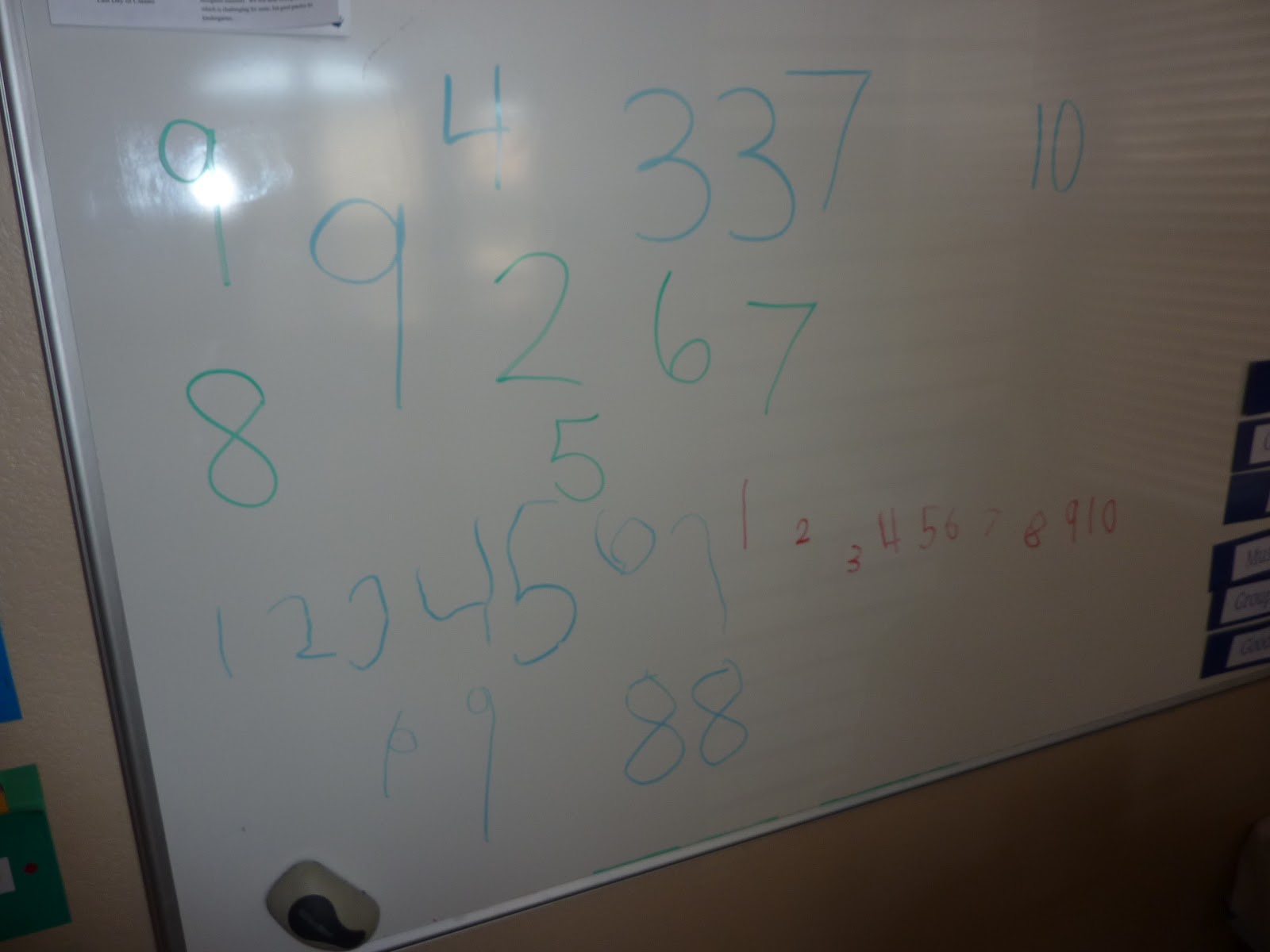 Desert Vista Preschool: Writing practice on the White Board