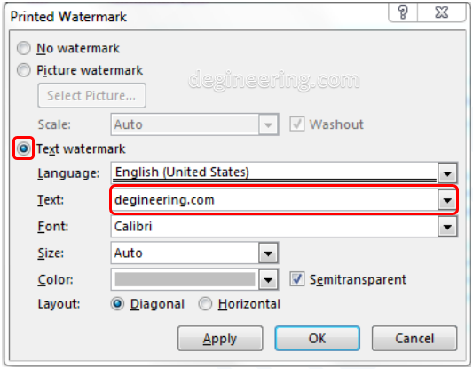 Cara membuat watermark di word