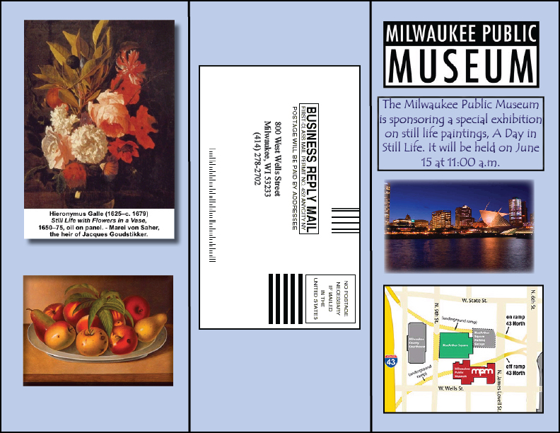 Desktop Publishing: Art Museum Brochure Outside