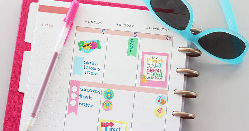Free Printable Summer Planner Stickers Perfect for the Happy Planner ...