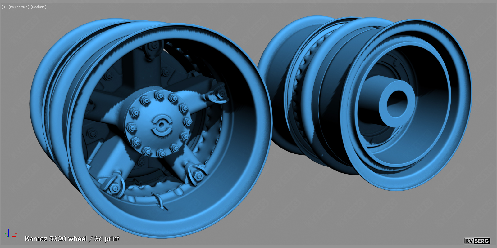 KVSERG ART: Wheel Kamaz-5320 Version for 3D printing