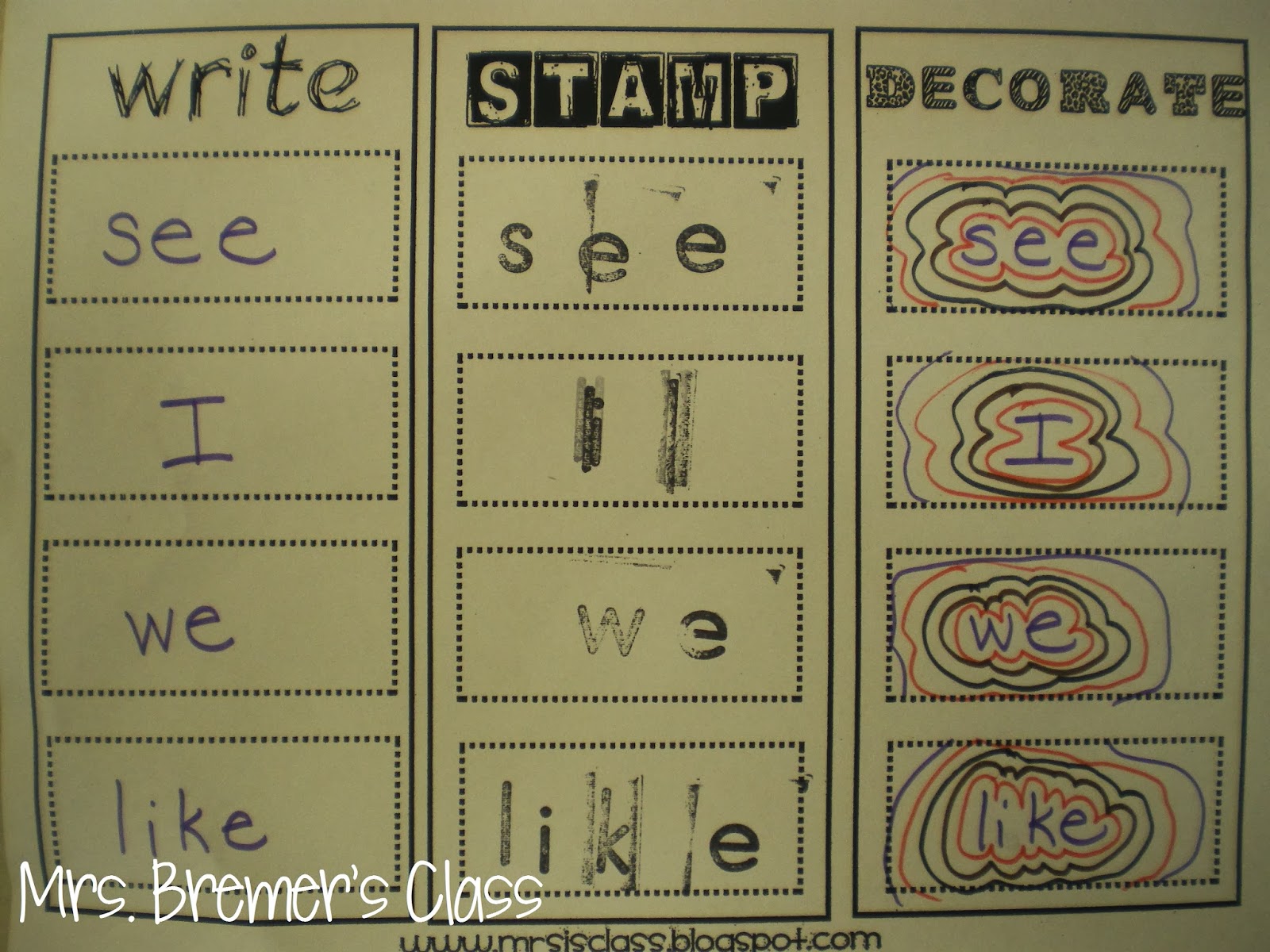Write-Stamp-Decorate and More Literacy Activities | Mrs. Bremer's Class