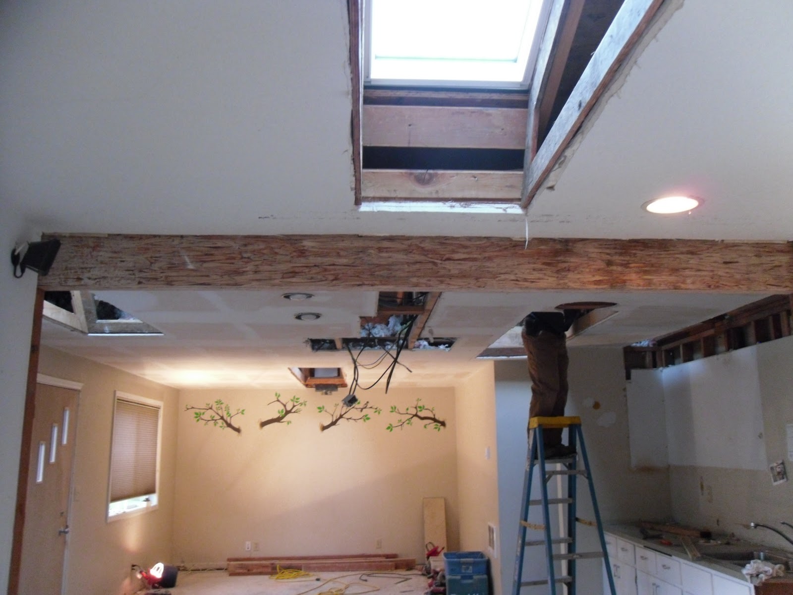 Eugene Modern Monkey: Parallam Wood Beam: Load Bearing Modern Feature